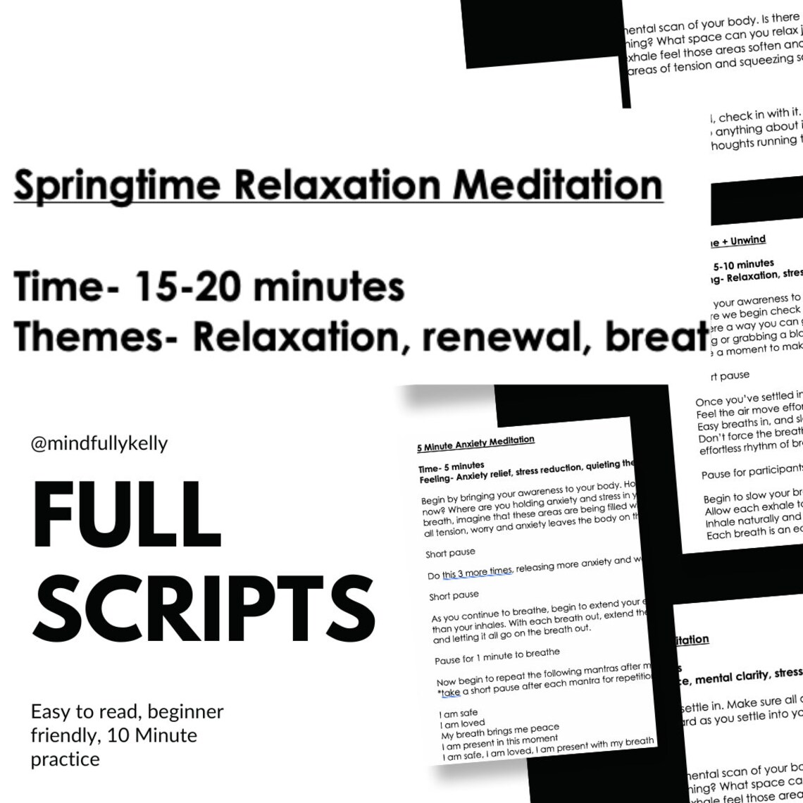 Springtime Relaxation Meditation Script PDF - Etsy