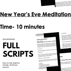 New Year's Eve Meditation Script PDF - Etsy
