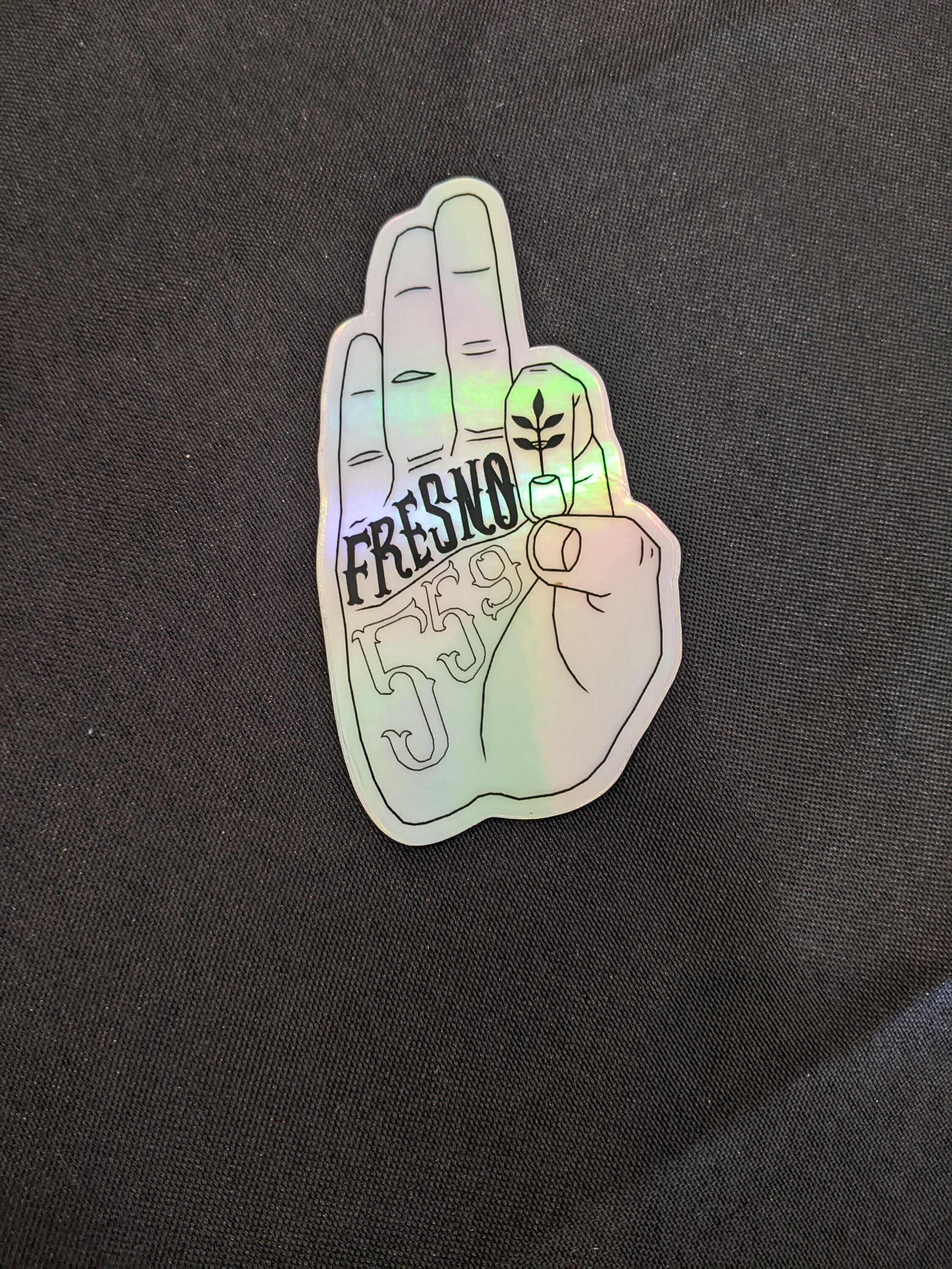 Fresno Ca Holographic Sticker by Fresno Local Artist | 559 Sticker - Etsy