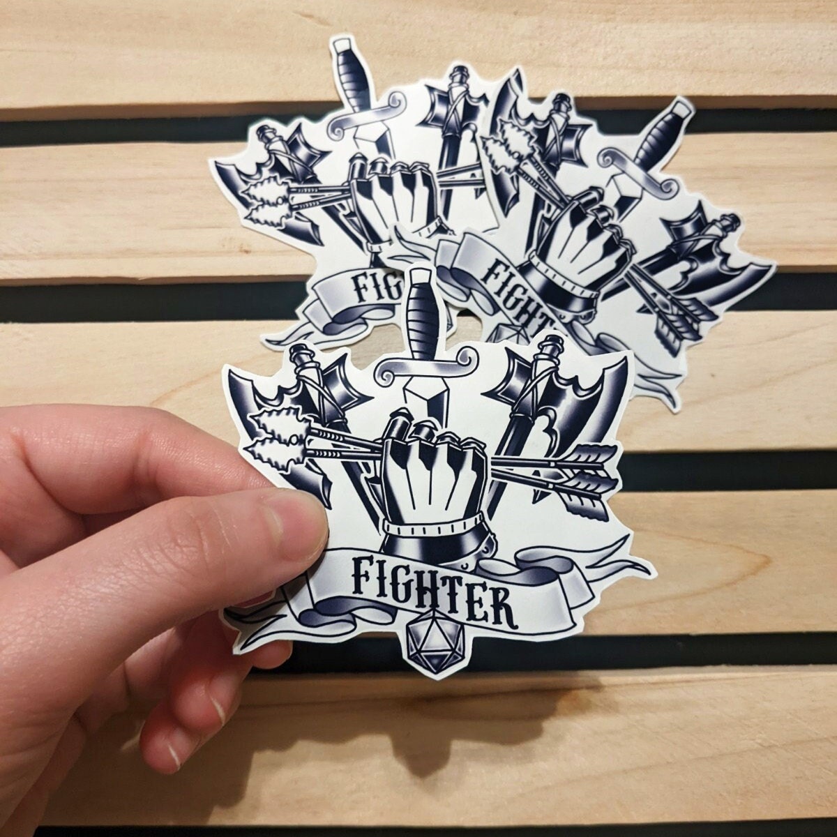 Dnd Fighter Sticker Dnd Class Sticker Dnd Sticker Dnd 5e - Etsy