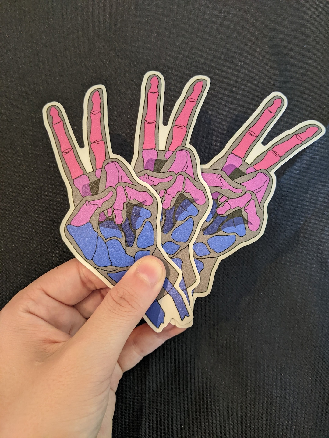 Bisexual Sticker Bi Flag Sticker LGBT Artist Skeleton Sticker LGBT ...