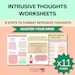 Intrusive Thoughts Worksheets, Positive Psychology, Affirmations, CBT ...