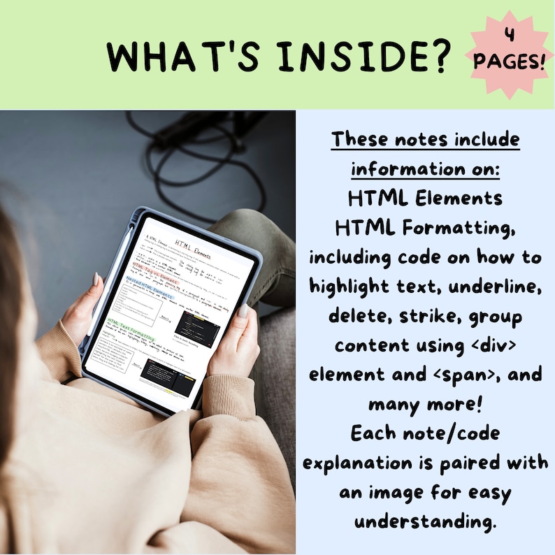 Html Elements Html Formatting Python Java Coding Notes Programming Stem Printable Web