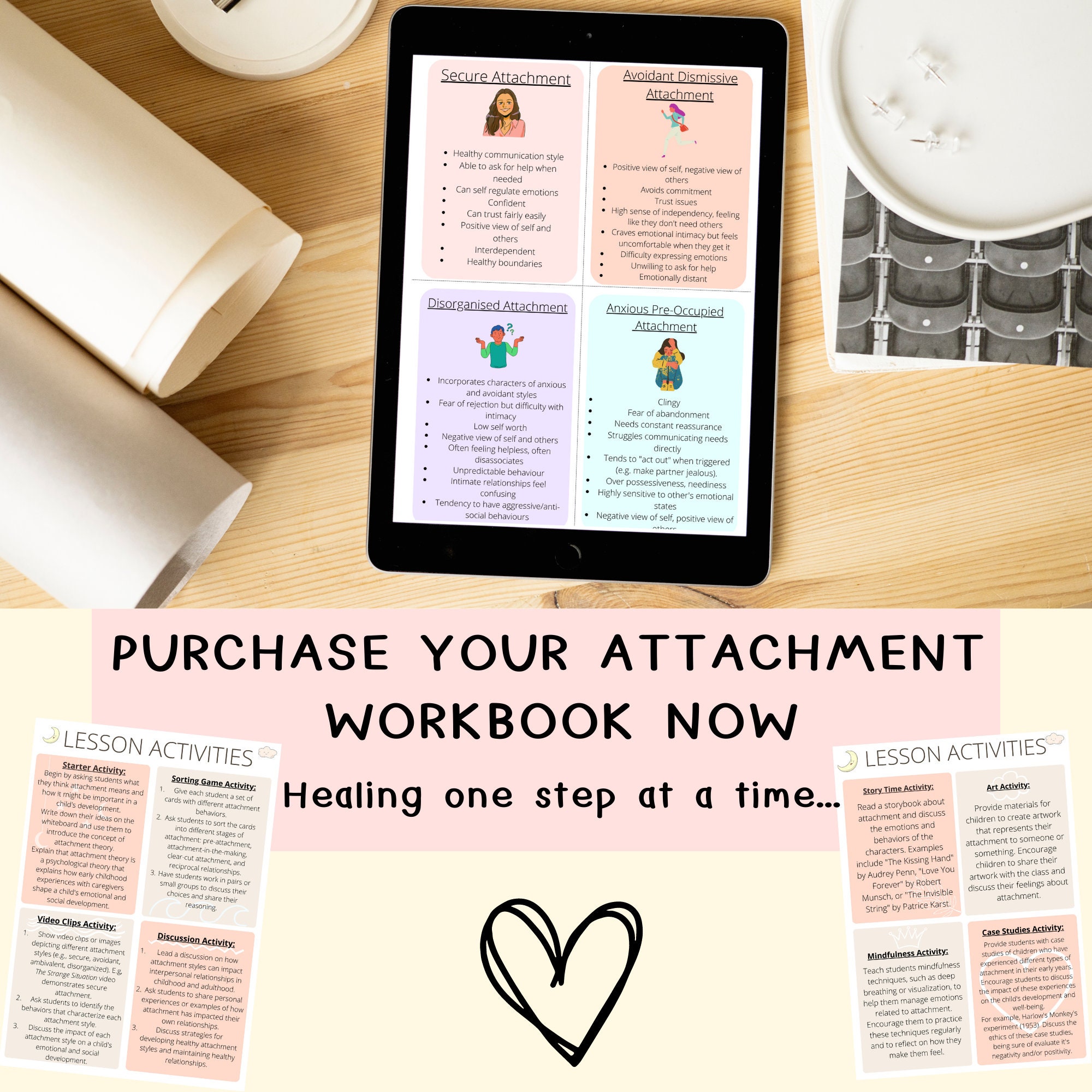 Attachment Worksheet, Attachment Theory, Therapy Worksheets, Therapy ...
