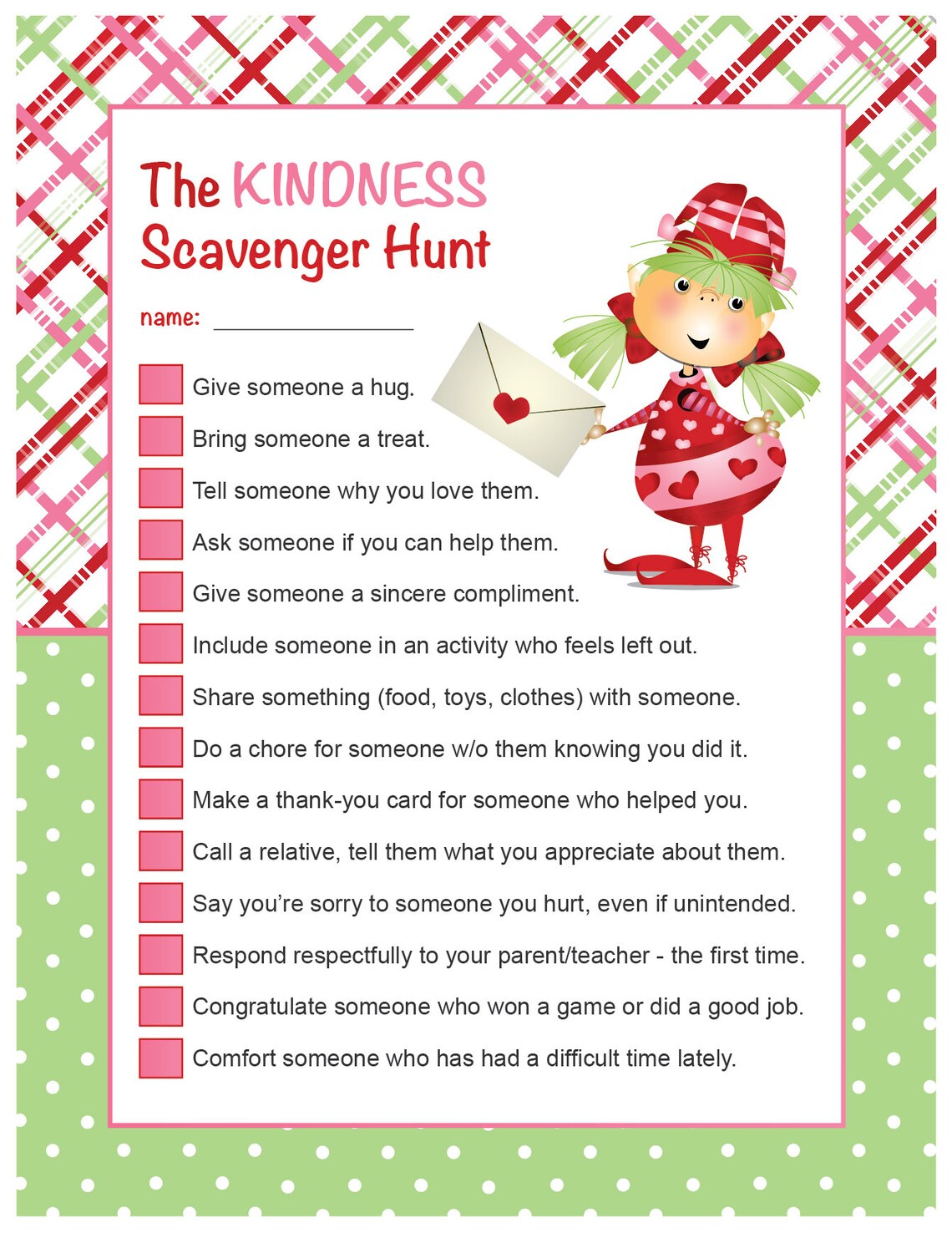 KINDNESS Scavenger Hunt: Who Doesnt Love a Scavenger Hunt but This One ...