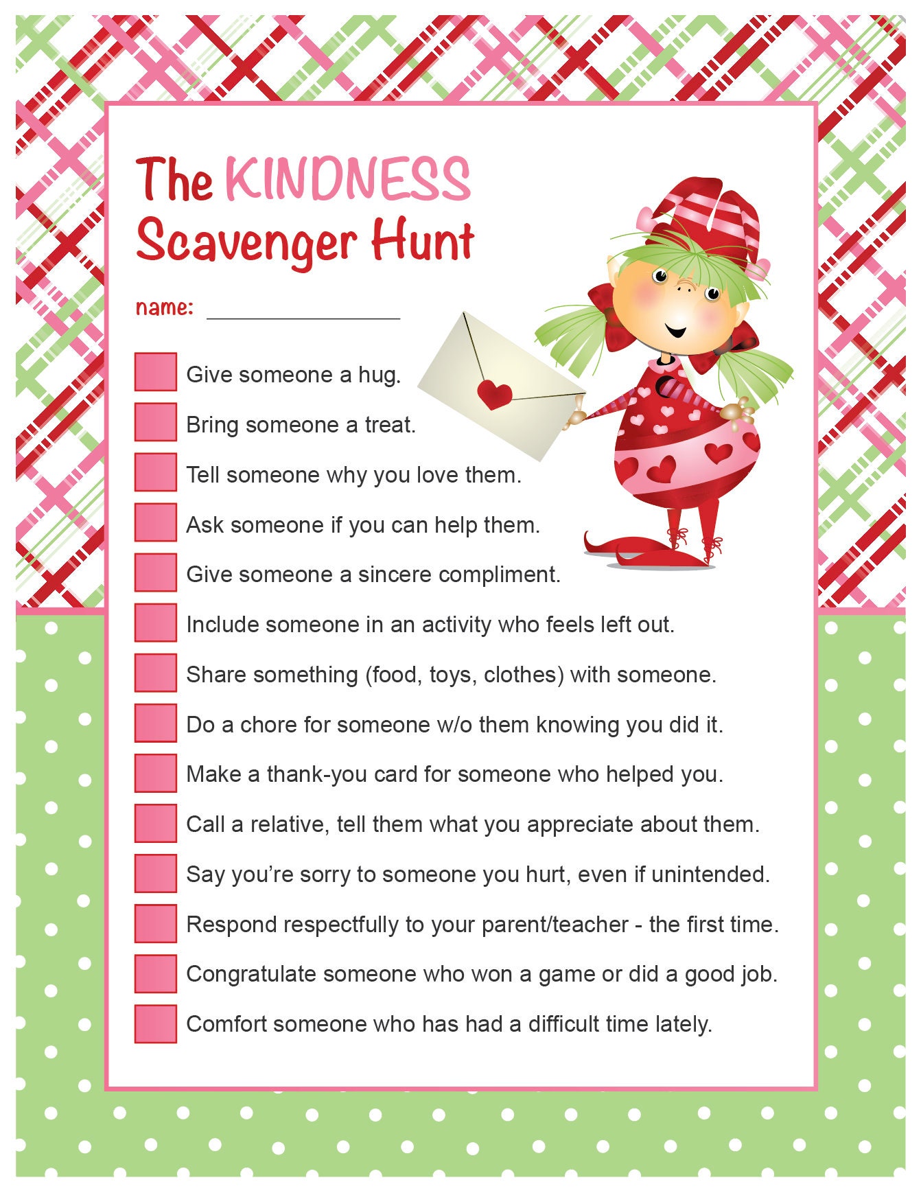 KINDNESS Scavenger Hunt: Who Doesn’t Love a Scavenger Hunt? but This ...