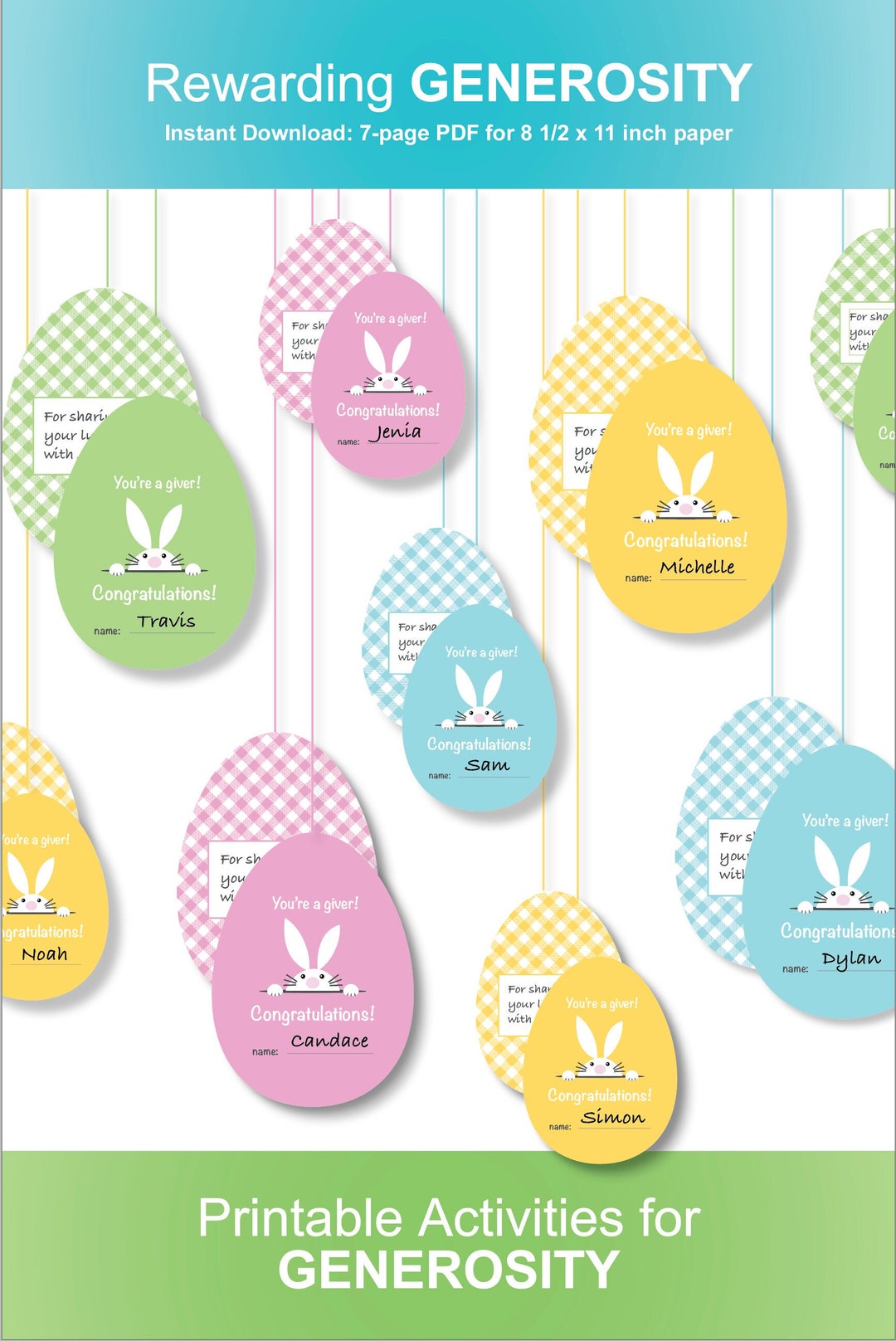 Rewarding GENEROSITY: A PRINTABLE Activity for Parents and Teachers Who ...