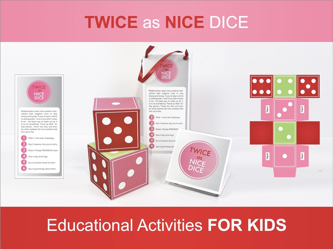 TWICE as NICE DICE: A Whimsical and Effective Way to Teach Children Why ...