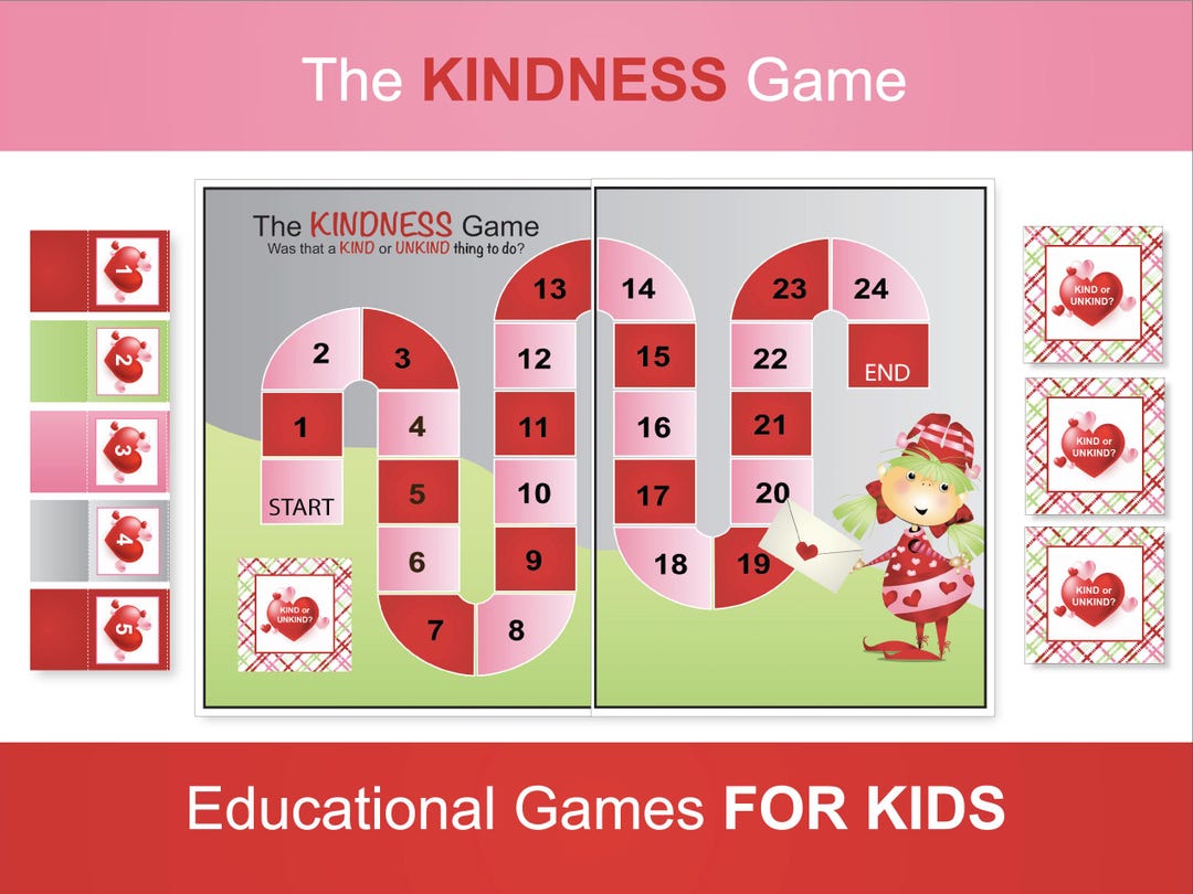 The KINDNESS Board Game is a Fun VALENTINE'S DAY Activity That Helps ...