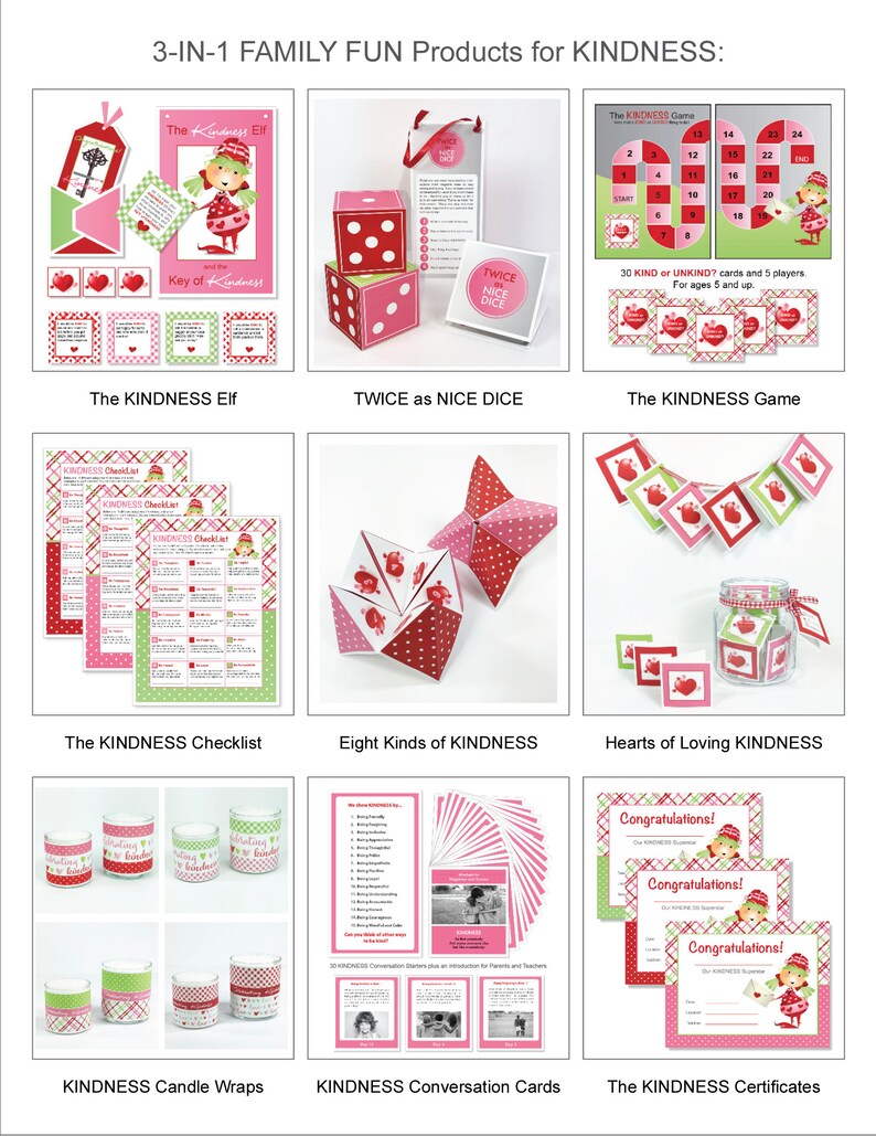 KINDNESS Checklist: A PRINTABLE Activity for Parents and Teachers to ...