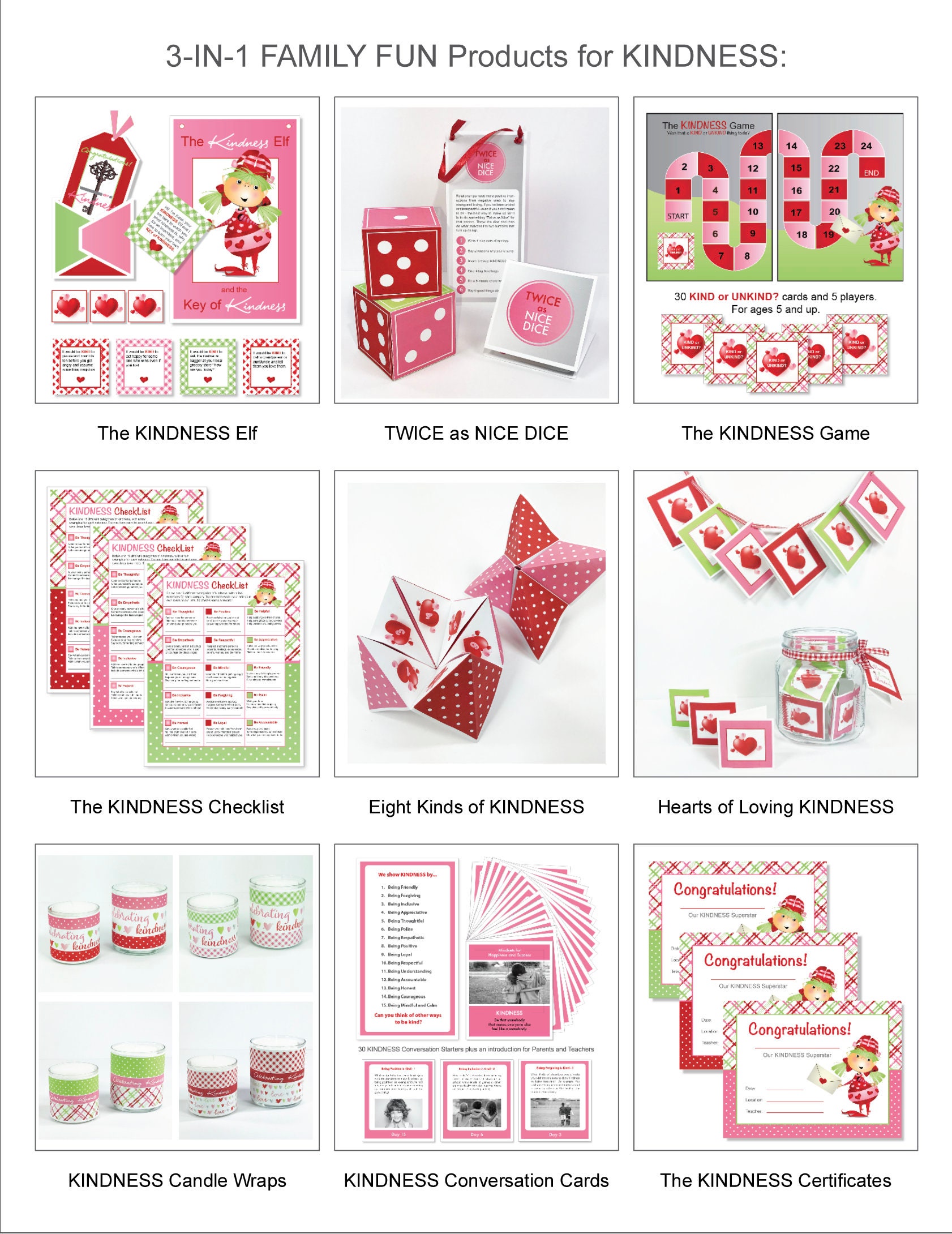 KINDNESS Checklist: A PRINTABLE Activity for Parents and Teachers to ...