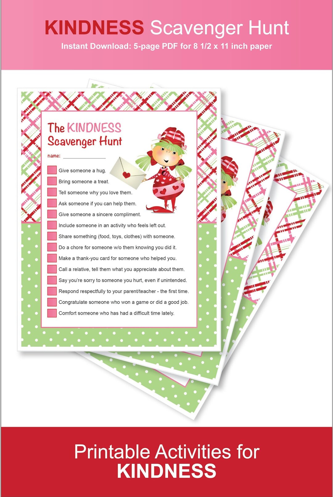 KINDNESS Scavenger Hunt: Who Doesnt Love a Scavenger Hunt but This One ...