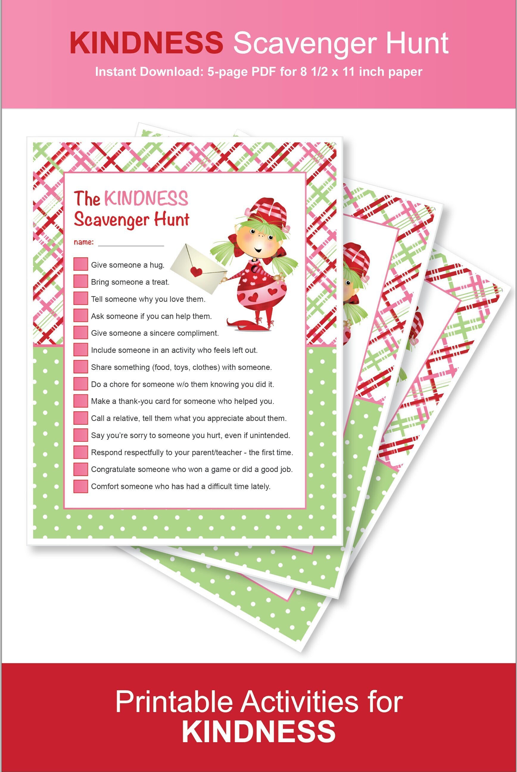 KINDNESS Scavenger Hunt: Who Doesnt Love a Scavenger Hunt but This One ...