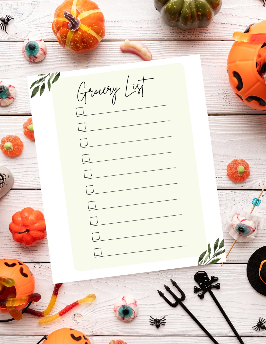 Monthly Grocery List for Food Journal Grocery List to Keep Your Meal ...