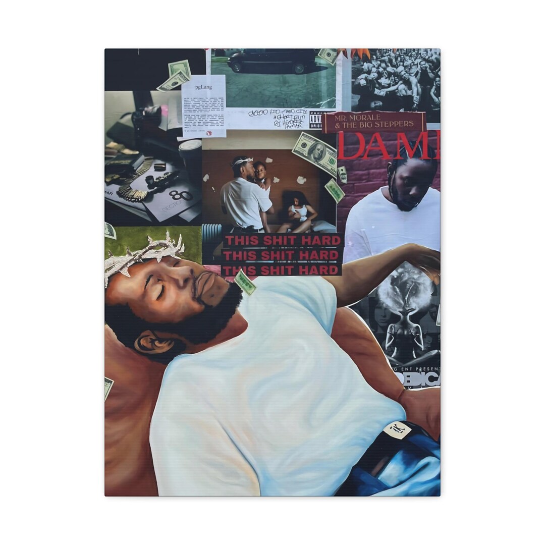 Kendrick Lamar Albums Canvas | Hip Hop Wall Art | Rap Icon Canvas Print ...