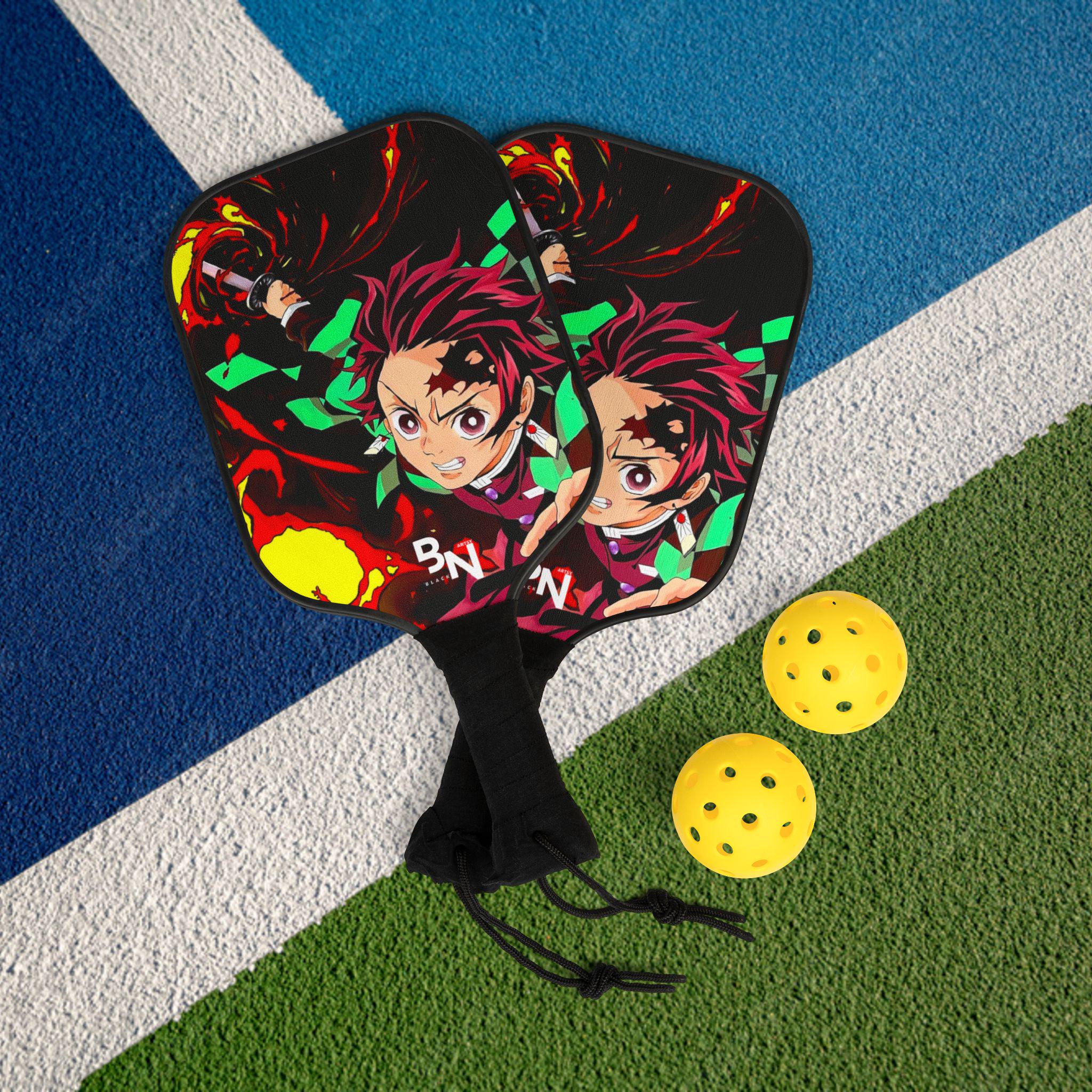 Demon Slayer Pickleball Kit - Unique Anime Themed Paddle & Balls Set ...