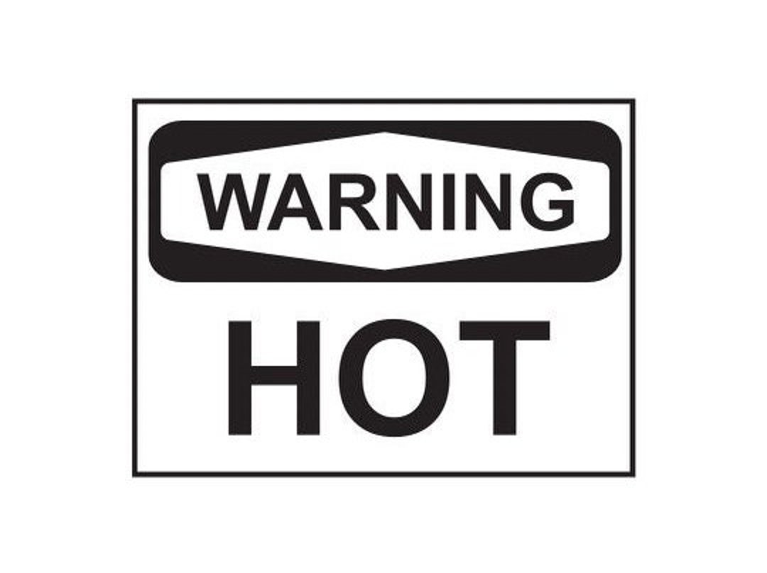 WARNING HOT Decal - Etsy
