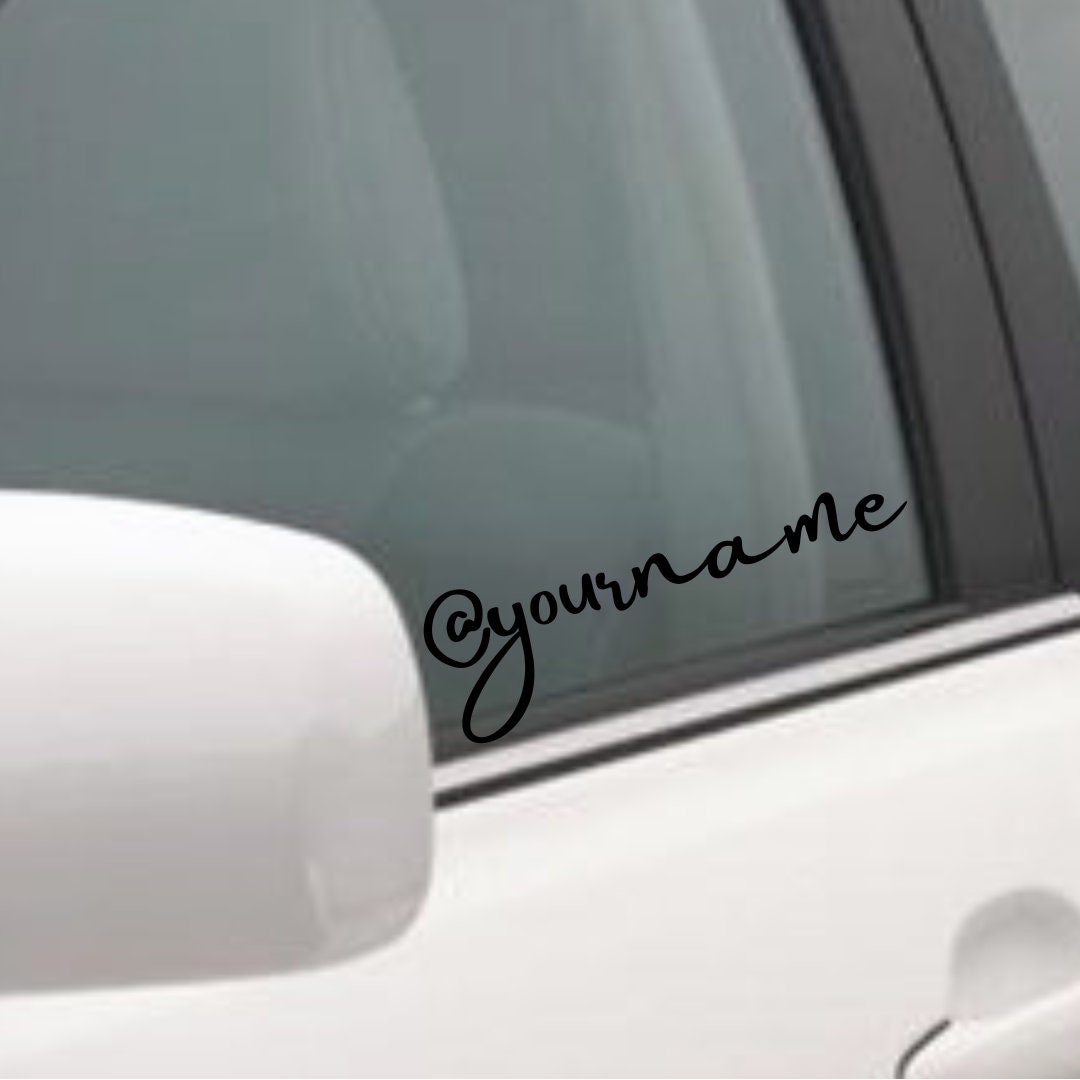 Personalized Username Car Decal - Etsy