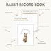 Rabbit Record Book, Printable Rabbit Record Keeping Journal, Rabbitry ...