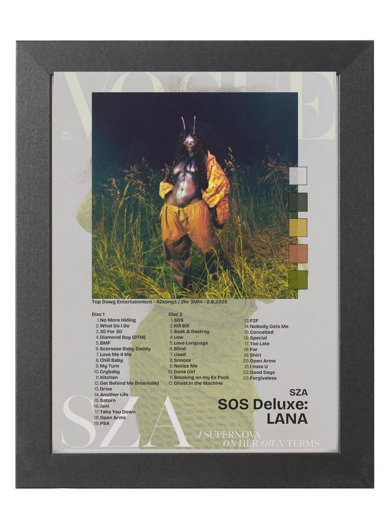 SOS Deluxe: LANA / SZA Album Cover Print / Wall Art - Etsy