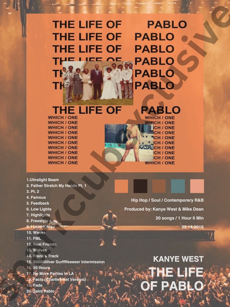Life of Pablo Album Cover Print - Etsy