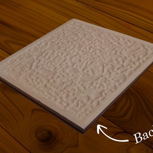 Bellflower Art Nouveau Decorative Tile | Drink Coaster | Desert Home ...