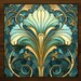 Bellflower Art Nouveau Decorative Tile Drink Coaster Desert Home Decor ...