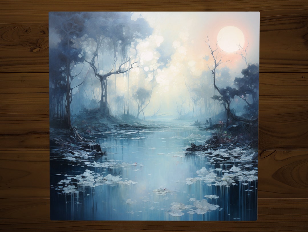 Ephemeral Landscape Art on Decorative Tile | Drink Coaster | Glossy ...