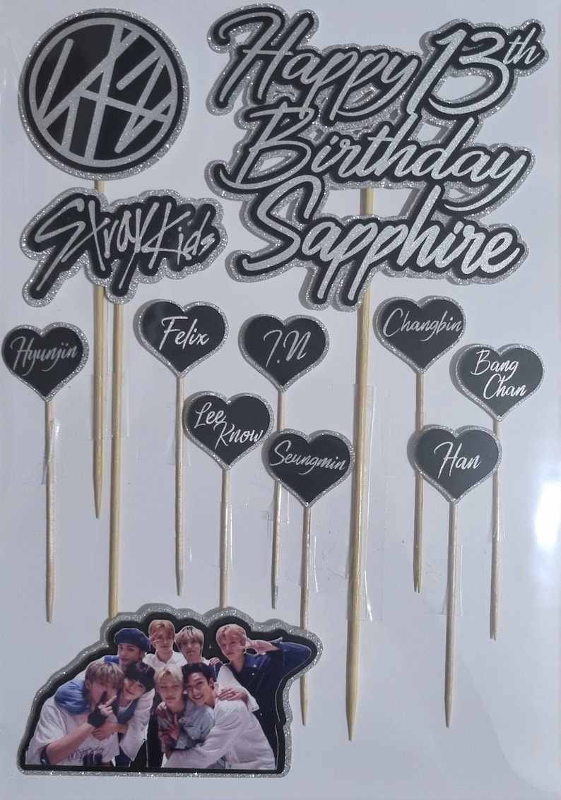 Bts/stray Kids Cake Topper Set - Etsy