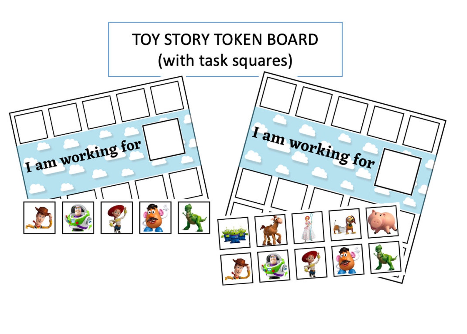 Toy Story - Token Economy Board With Task Squares - Etsy