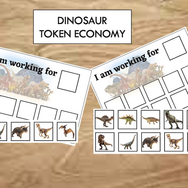 Dinosaur Token - Etsy