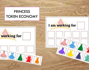 Princess Token Board, Princess Token Chart, Autism, SPED, Special ...