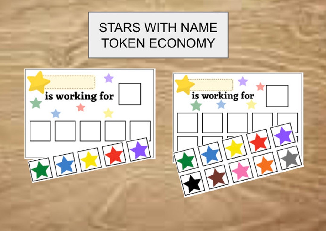 Stars With Name Line - Token Economy Board - Etsy
