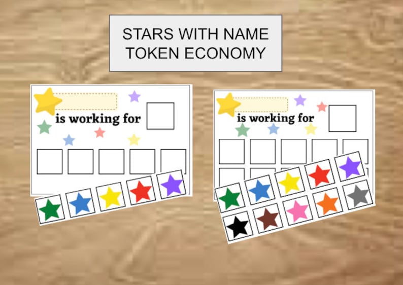 Stars With Name Line - Token Economy Board - Etsy
