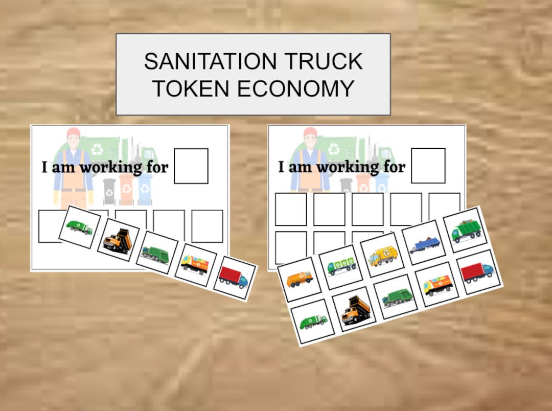Sanitation Trucks - Token Economy Board - Etsy