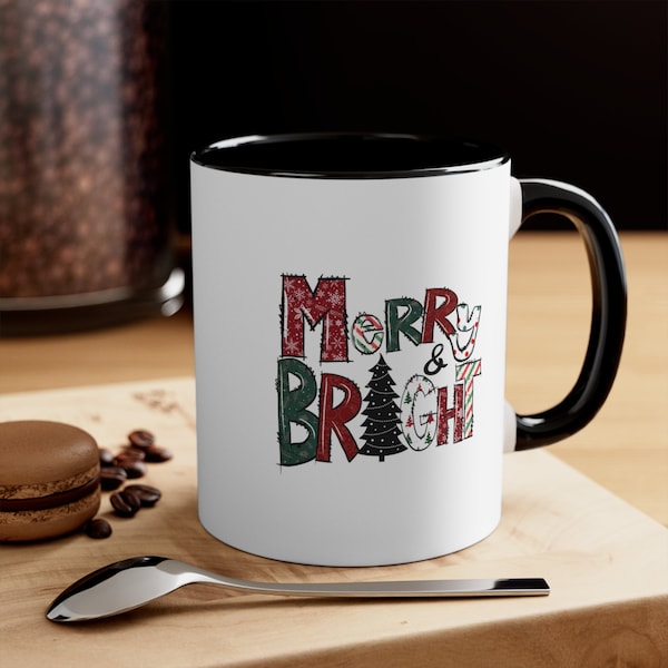 Merry and Bright Mug - Etsy