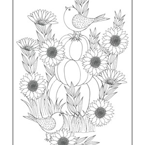 Autumn Themed Coloring Pages (10 Total) - Etsy