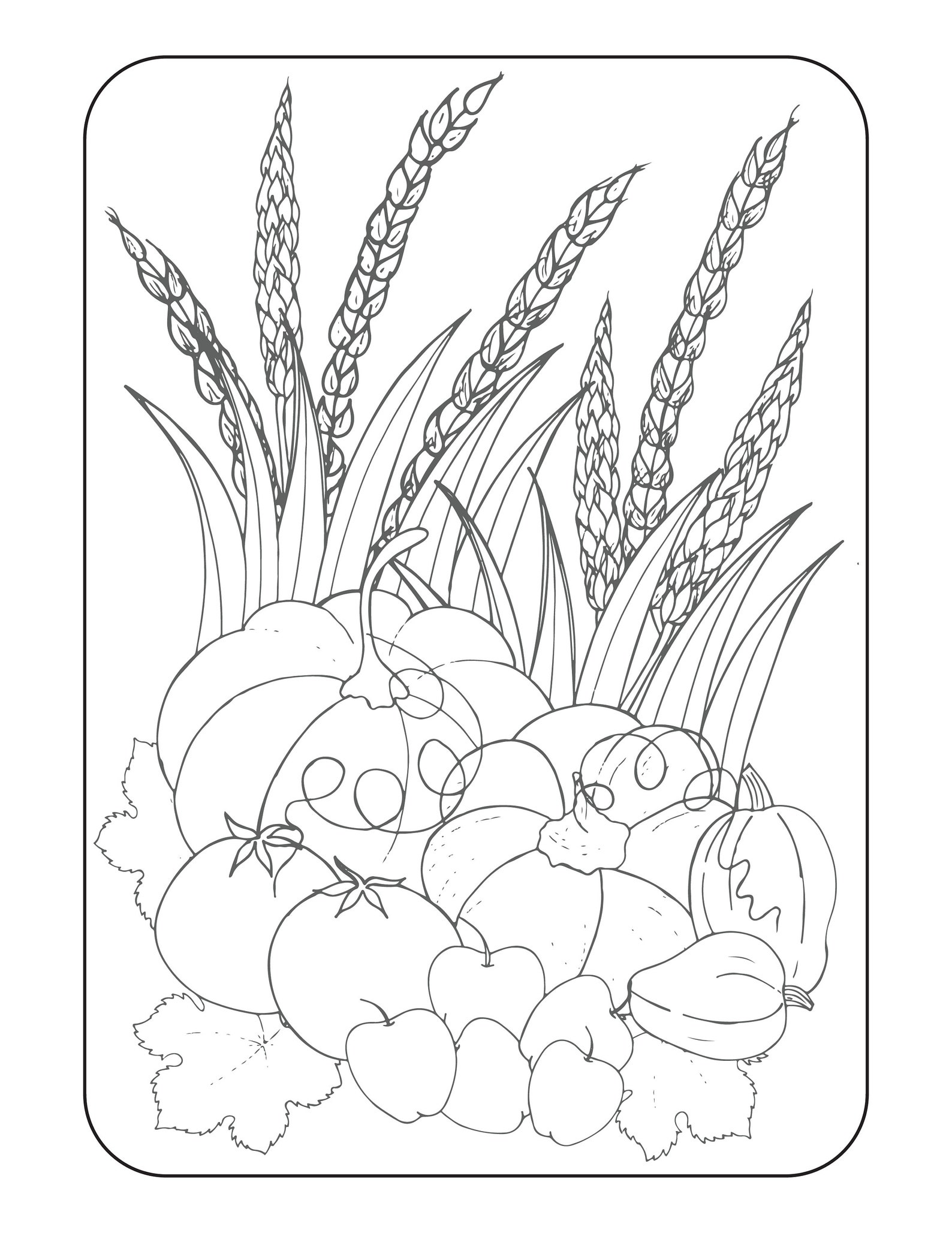Autumn Themed Coloring Pages (10 Total) - Etsy