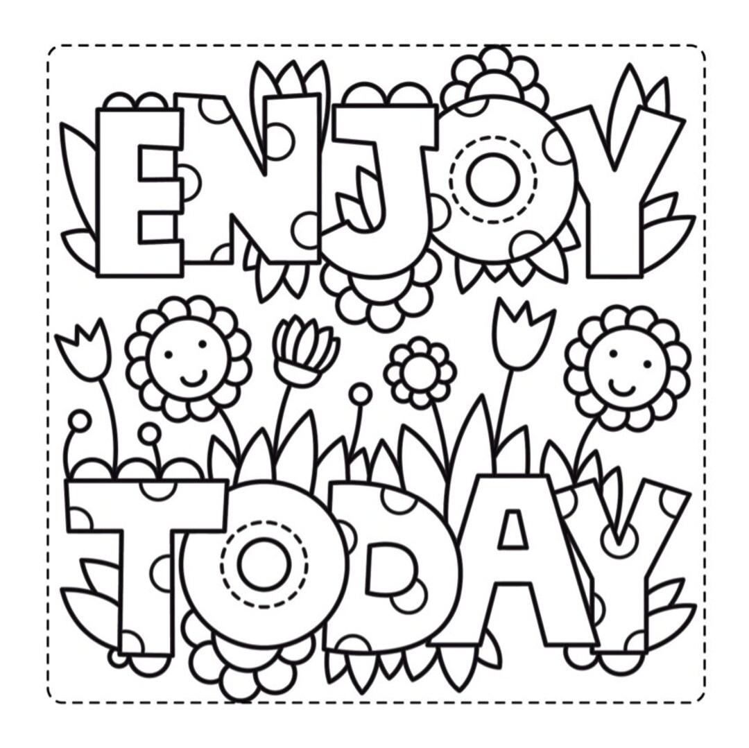 Inspirational Coloring Pages (20 Total) *digital File - Etsy