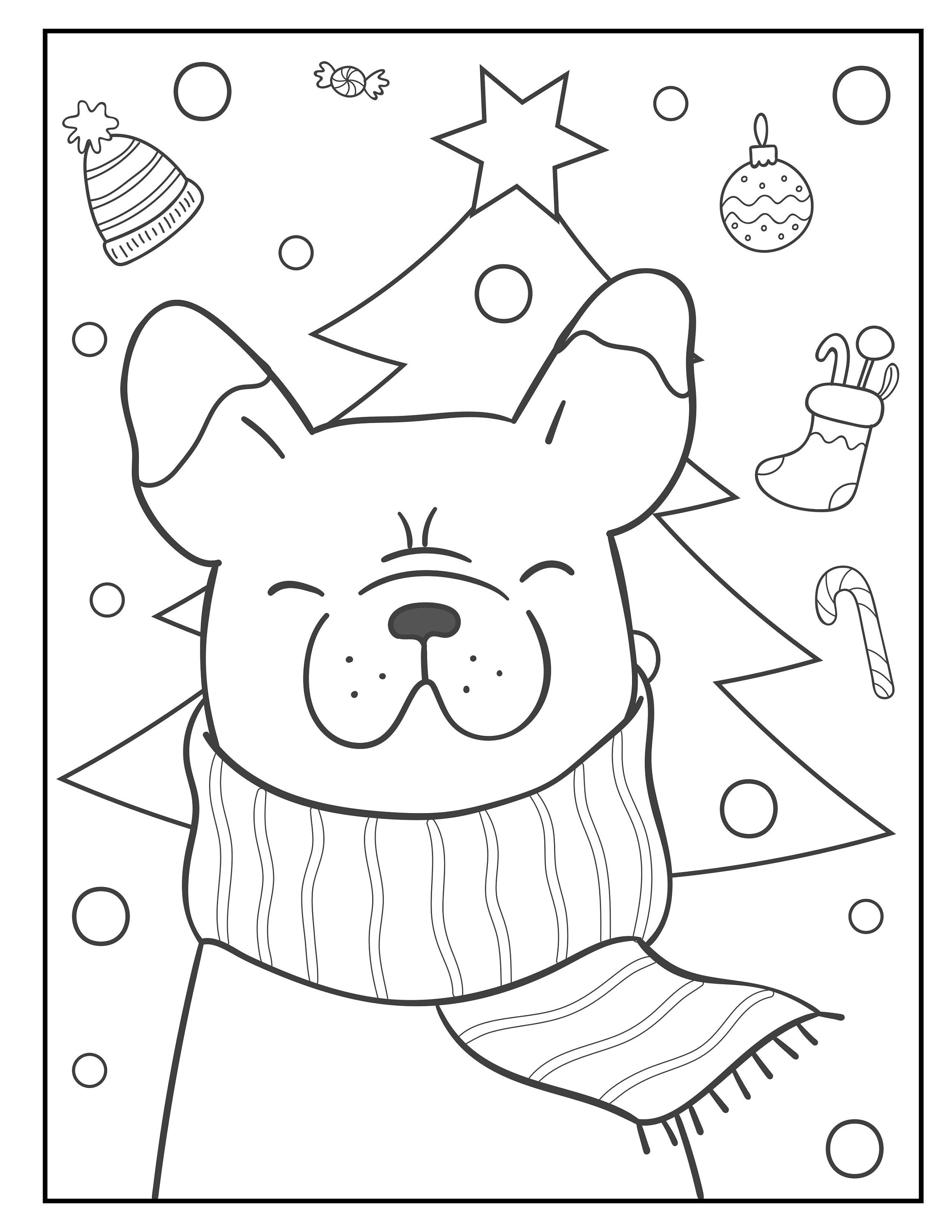 Christmas Themed Coloring Pages (40 Total) - Etsy