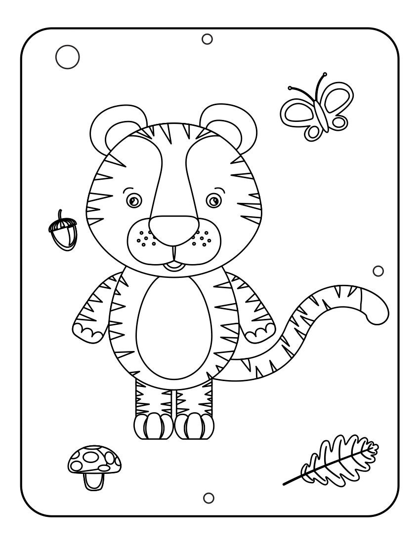 Cute Animal Coloring Pages (20 Total) *digital File - Etsy