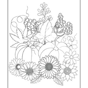 Autumn Themed Coloring Pages (10 Total) - Etsy