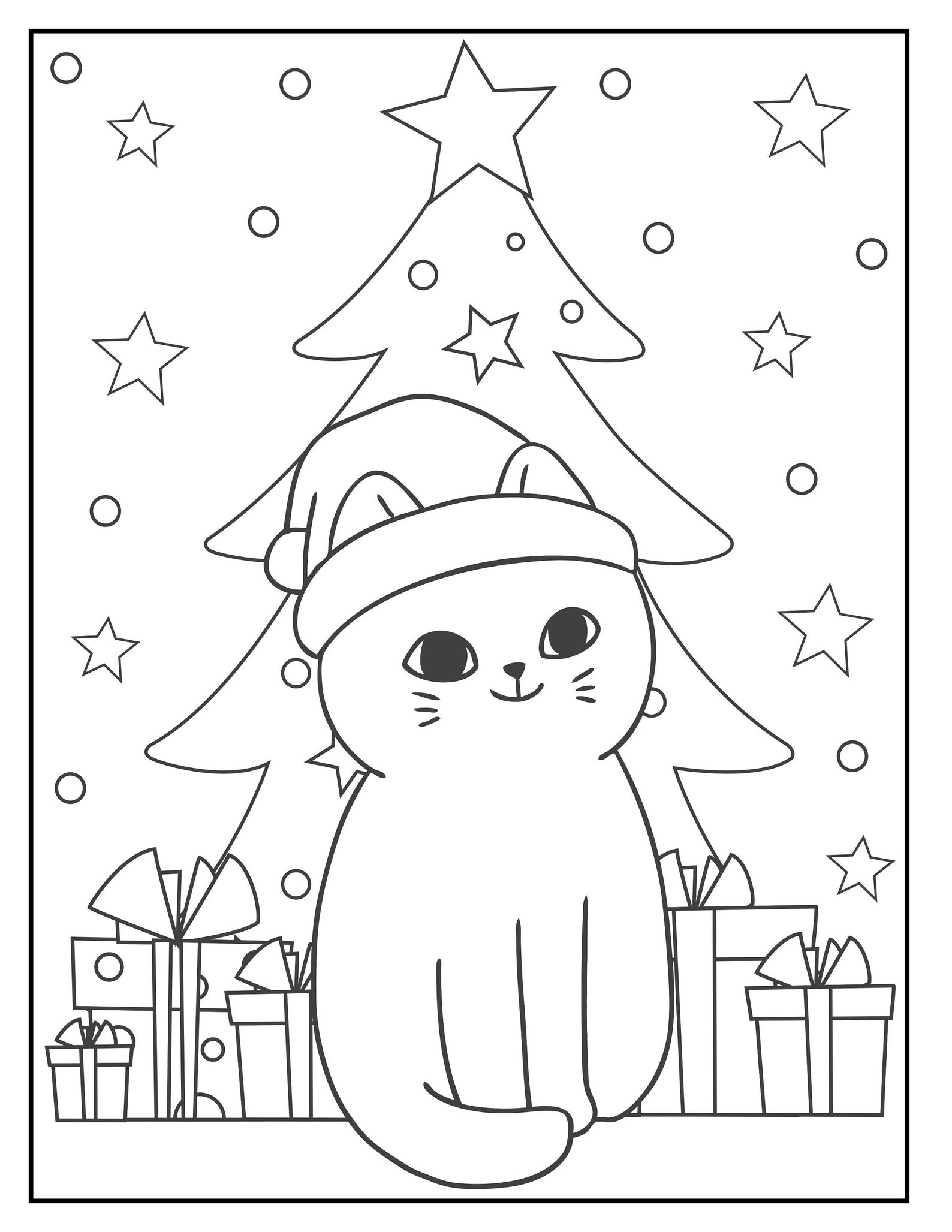Christmas Themed Coloring Pages (40 Total) - Etsy