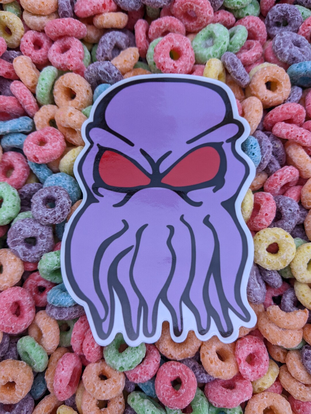 Octopus Faced Brain Devourer 4"x4" Sticker - Etsy