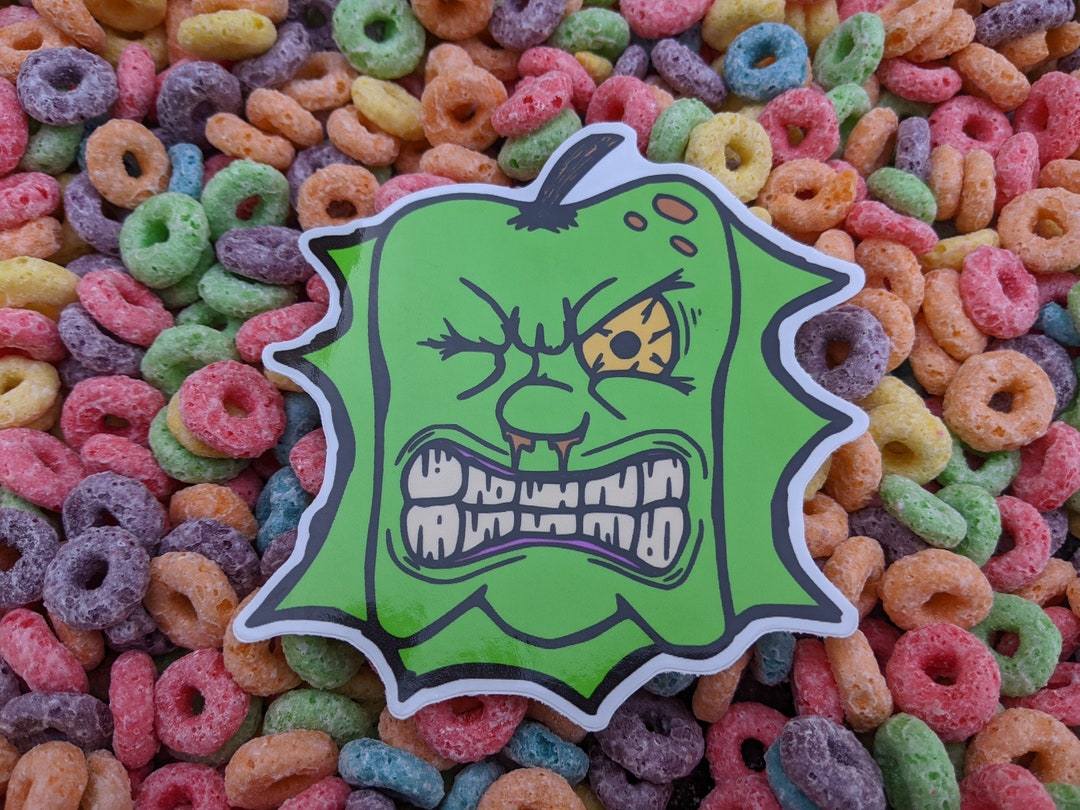 Green Apple Splatters 4"x4" Sticker - Etsy