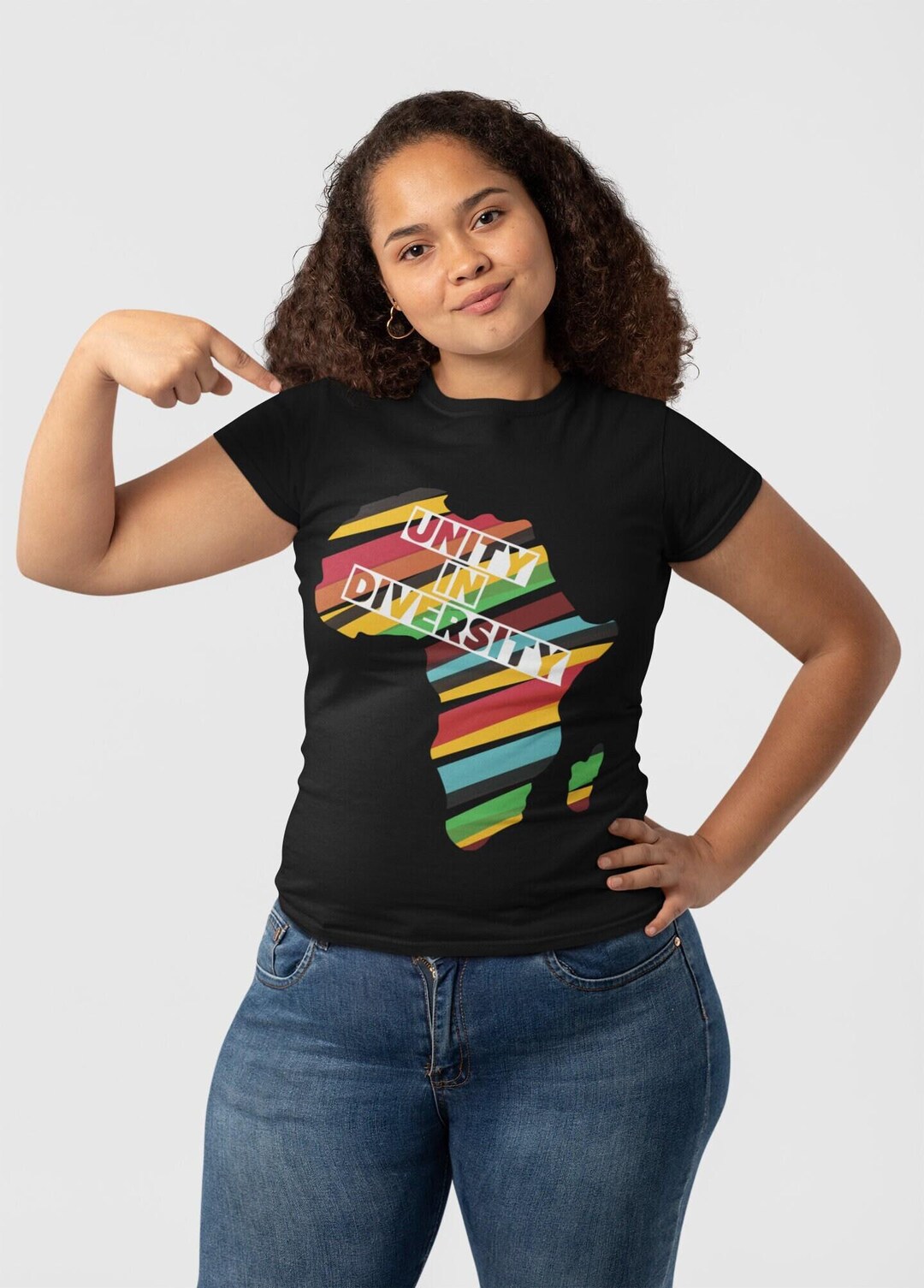 African Unity in Diversity T-shirt, Vibrant Africa Map Tee, Colorful ...