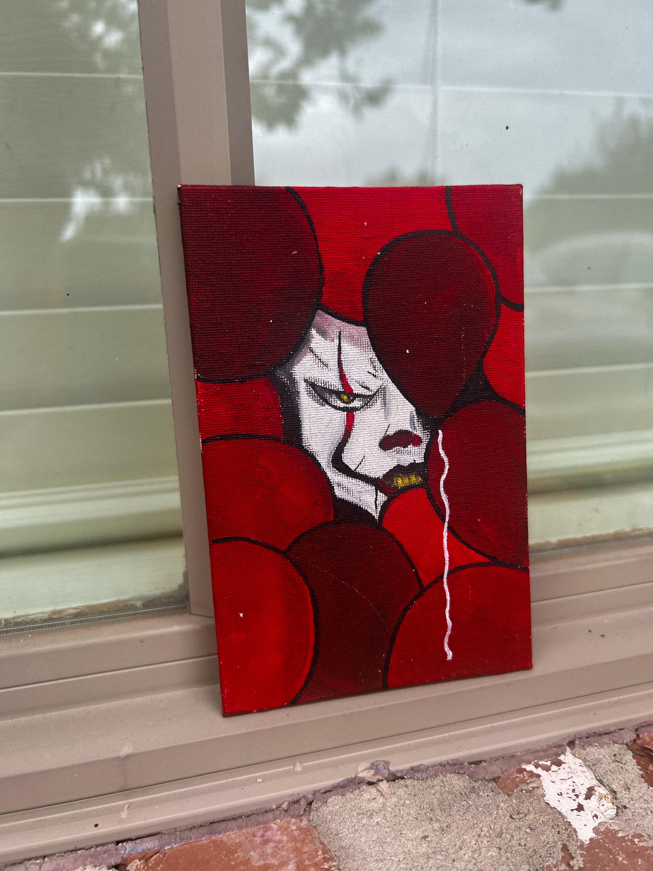 It Portrait | Pennywise Portrait | Handpainted Portrait - Etsy