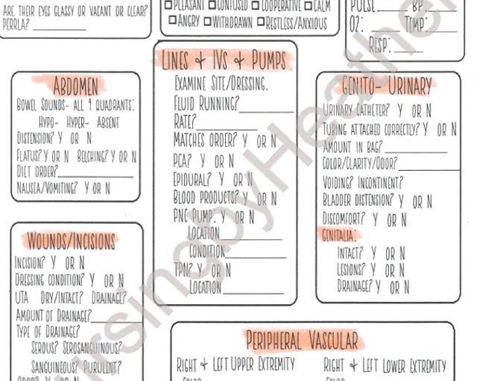 Lab Values Cheat Sheet - Etsy Canada