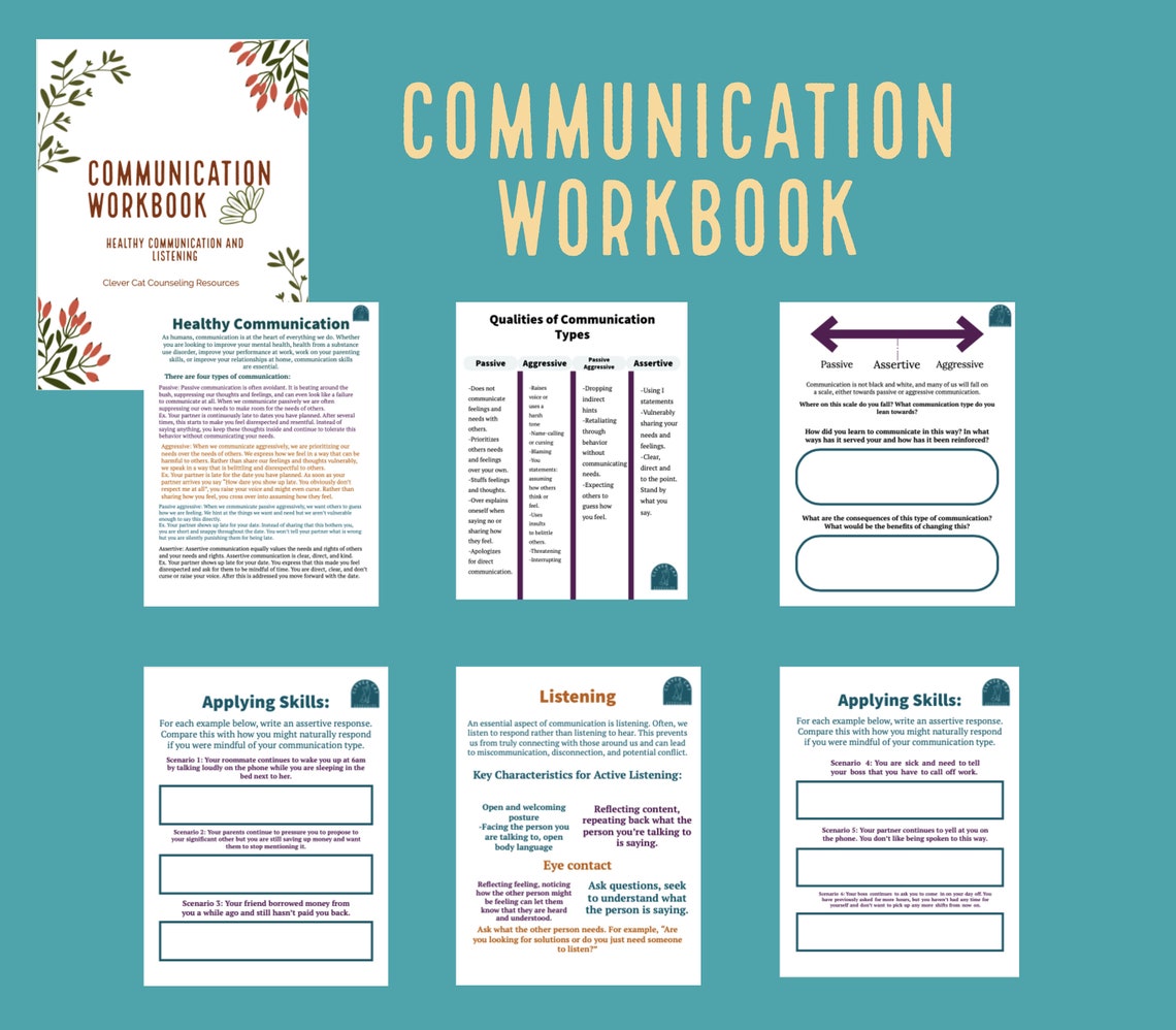 Healthy Communication Workbook - Etsy