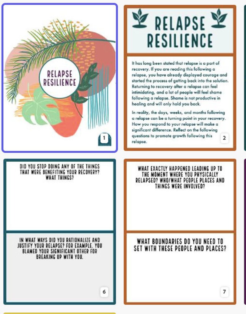 Relapse Resilience Workbook - Etsy